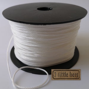 2mm White Strong Rope Drawstring Cord Dreamcatcher Round Travel Crochet ...