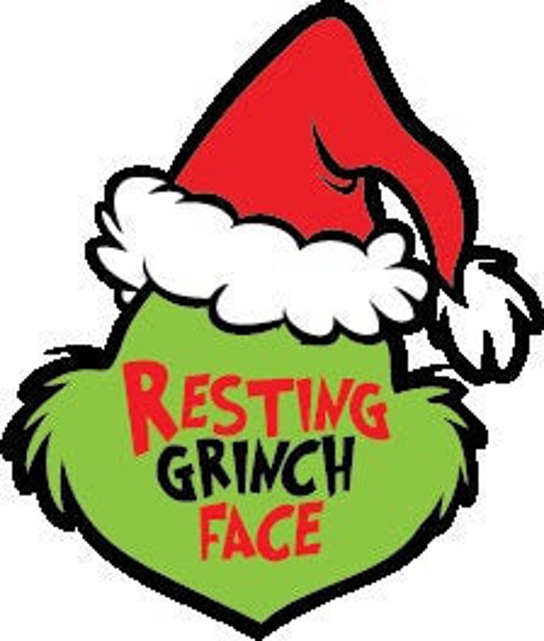 Resting Grinch Face Digital Download - Etsy