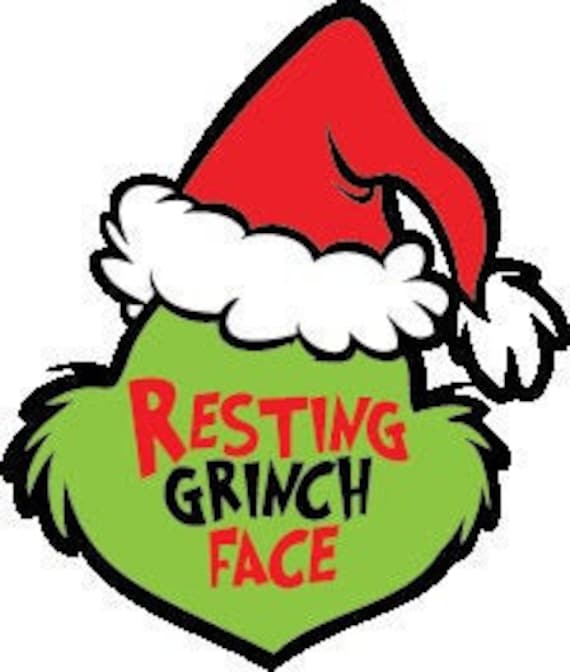 Resting Grinch Face Digital Download | Etsy
