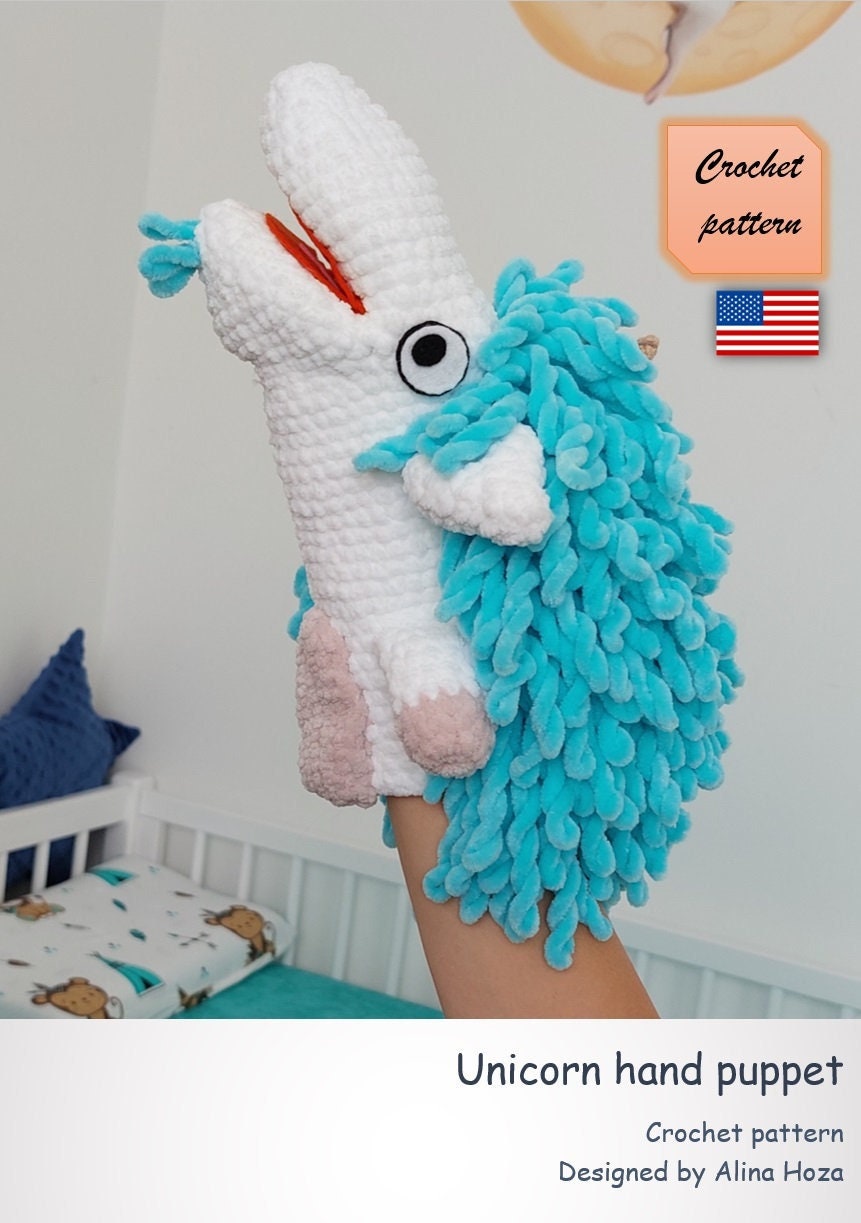 Unicorn Hand Puppet CROCHET PATTERN - Etsy UK