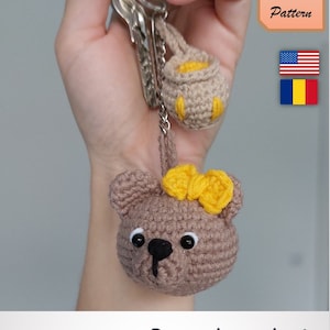 Bear and Honey Keychain - Crochet Pattern /// BEGINNER FRIENDLY ...