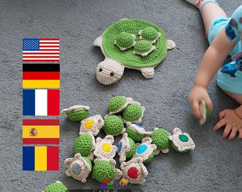 Turtle Memory Game Crochet Pattern - Etsy