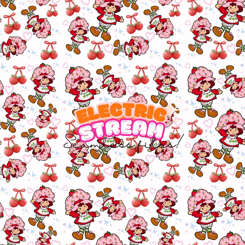 Strawberry Shortcake Seamless File ** DIGITAL FILE** - Etsy