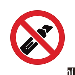 Do Not Open With Knife, Do Not Open With Knife Sign, Do Not Open With ...