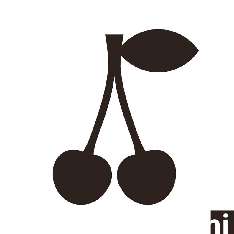 Cherry Svg, Cherry Vector, Cherry Clipart, Cherry Silhouette, Cherry ...