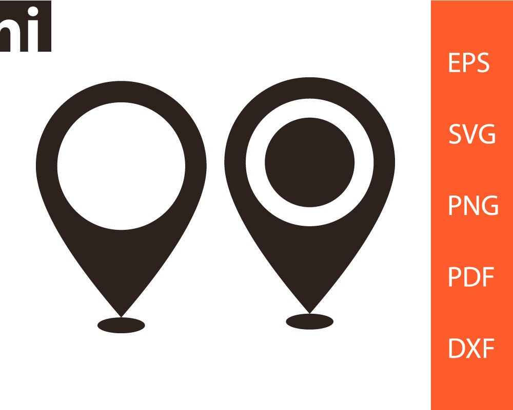 Map Sign Svg Map Cutting File Map Pin Silhouette Map Pin file for ...