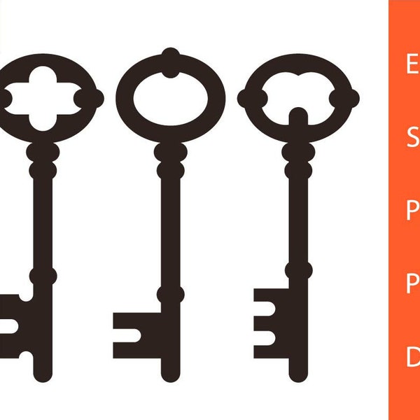 Key Silhouette - Etsy