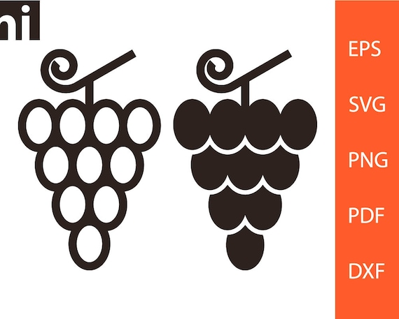 Trauben Svg Trauben Svg Traube-Logo Silhouette-Traube | Etsy