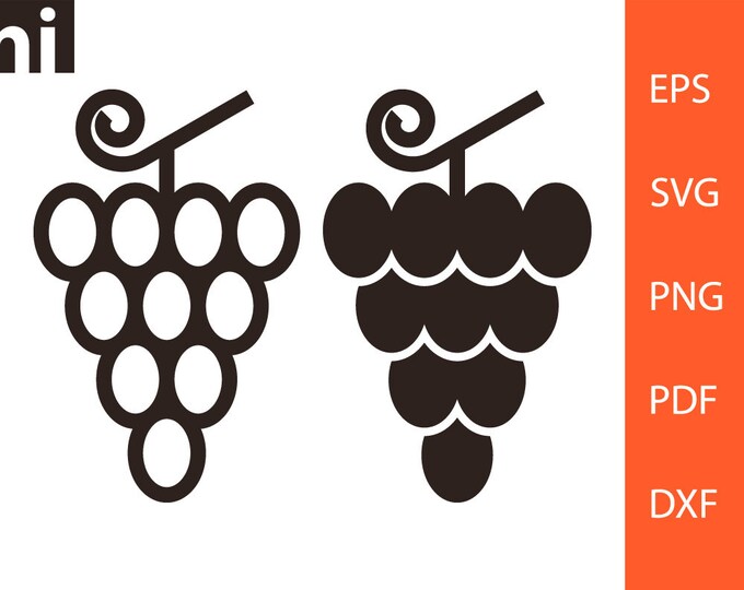 Grape Svg, Png and Jpeg, Eps Files, Instant Download, Grape Files ...