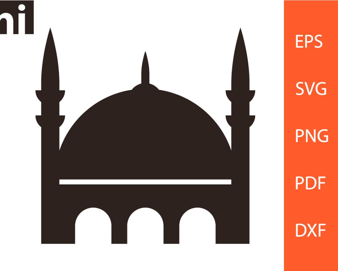 Mosque Svg, Mosque Silhouette, Mosque Vector, Mosque Clipart, Mosque ...
