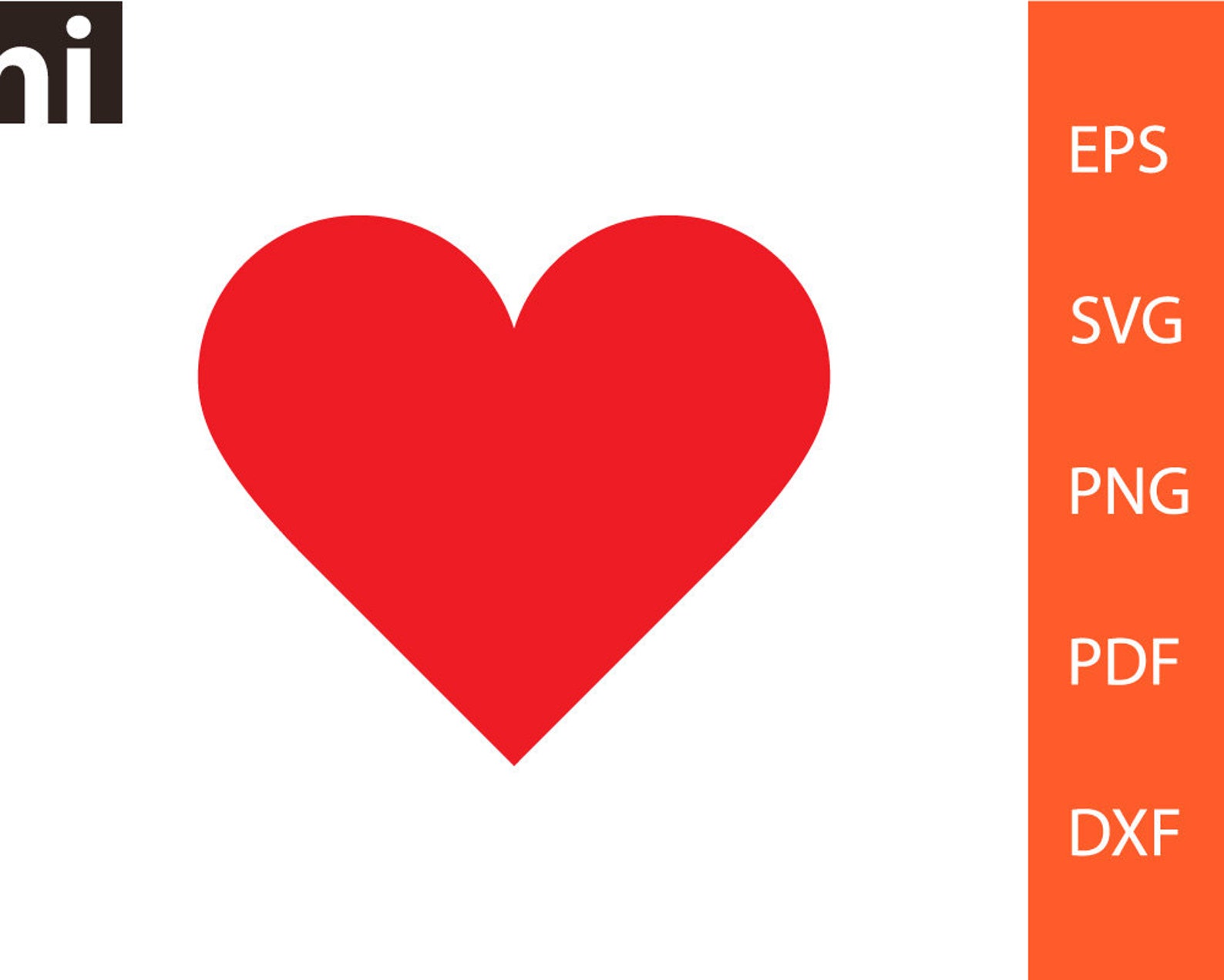 Cuore Cuore in formato svg Cuore vettoriale Clipart del - Etsy Italia