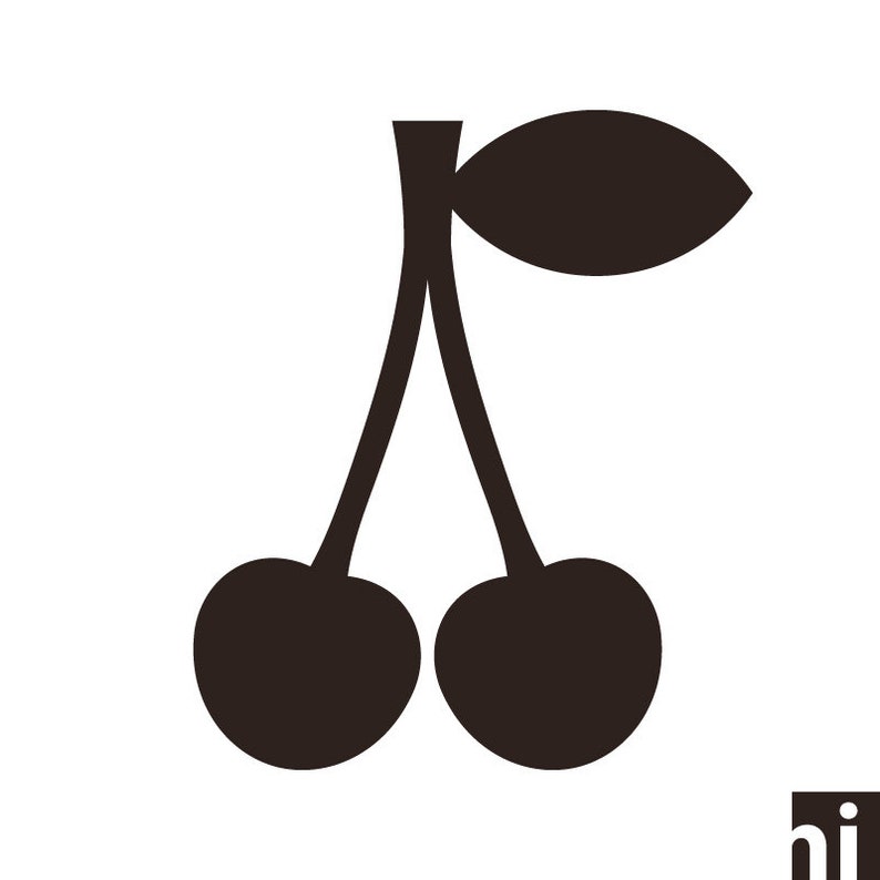 Cherry Svg Cherry Vector Cherry Clipart Cherry Silhouette - Etsy