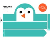Penguin Paper Crown Printable Crown Template Animal - Etsy