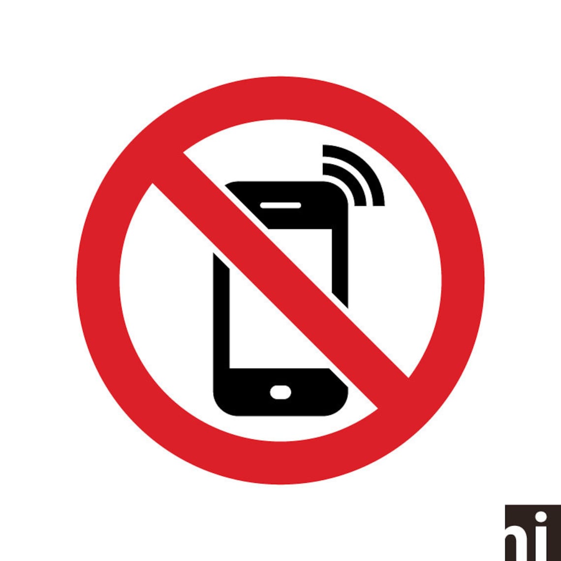 Kein Handy-Zeichen, keine Handys Zeichen, keine Handys-Symbol, kein ...