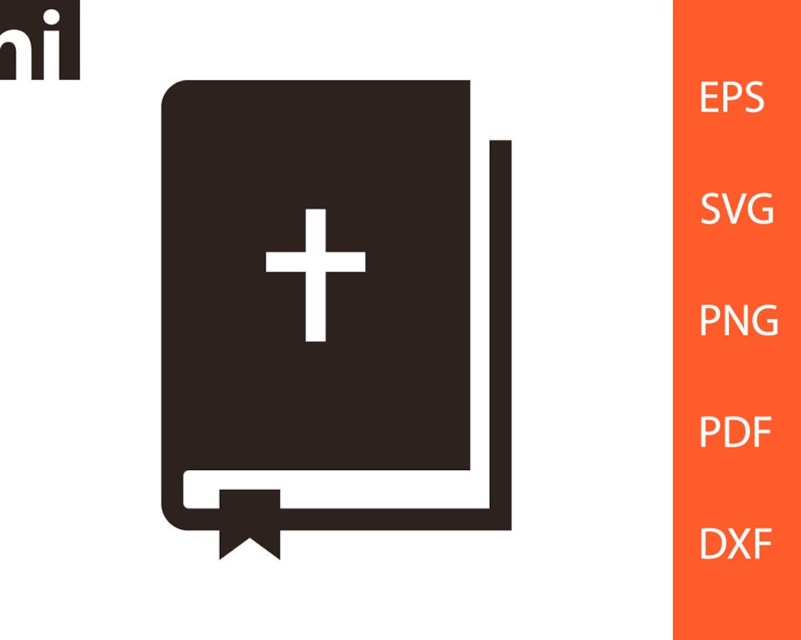 Bible Svg, Bible Vector, Bible Silhouette, Bible Clipart, Bible Logo ...
