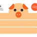 Pig Paper Crown - Printable, Crown Template, Animal Headband, Animal ...