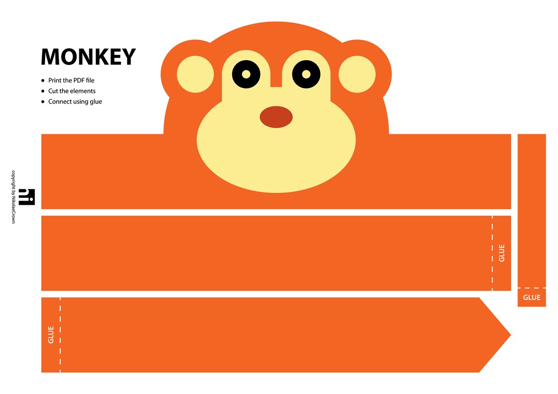 African Animal Crown Set - Printable, Face Mask, Crown Template, Animal ...