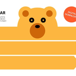 Bear Paper Crown - Printable, Crown Template, Animal Headband, Animal ...