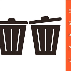 Trash Bin Svg, Rubbish Bin Svg, Trash Can Svg, Trash Bin Vector, Trash ...