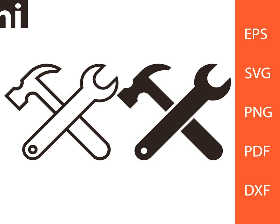 Wrench Svg, Hammer Svg, Wrench Vector, Hammer Vector, Tools Svg, Repair ...
