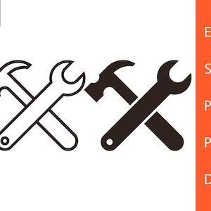 Wrench Svg, Hammer Svg, Wrench Vector, Hammer Vector, Tools Svg, Repair ...
