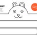 Rabbit Paper Crown - Printable, Coloring Crown, Coloring Face Mask ...
