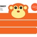 Monkey Paper Crown - Printable, Crown Template, Animal Headband, Animal ...