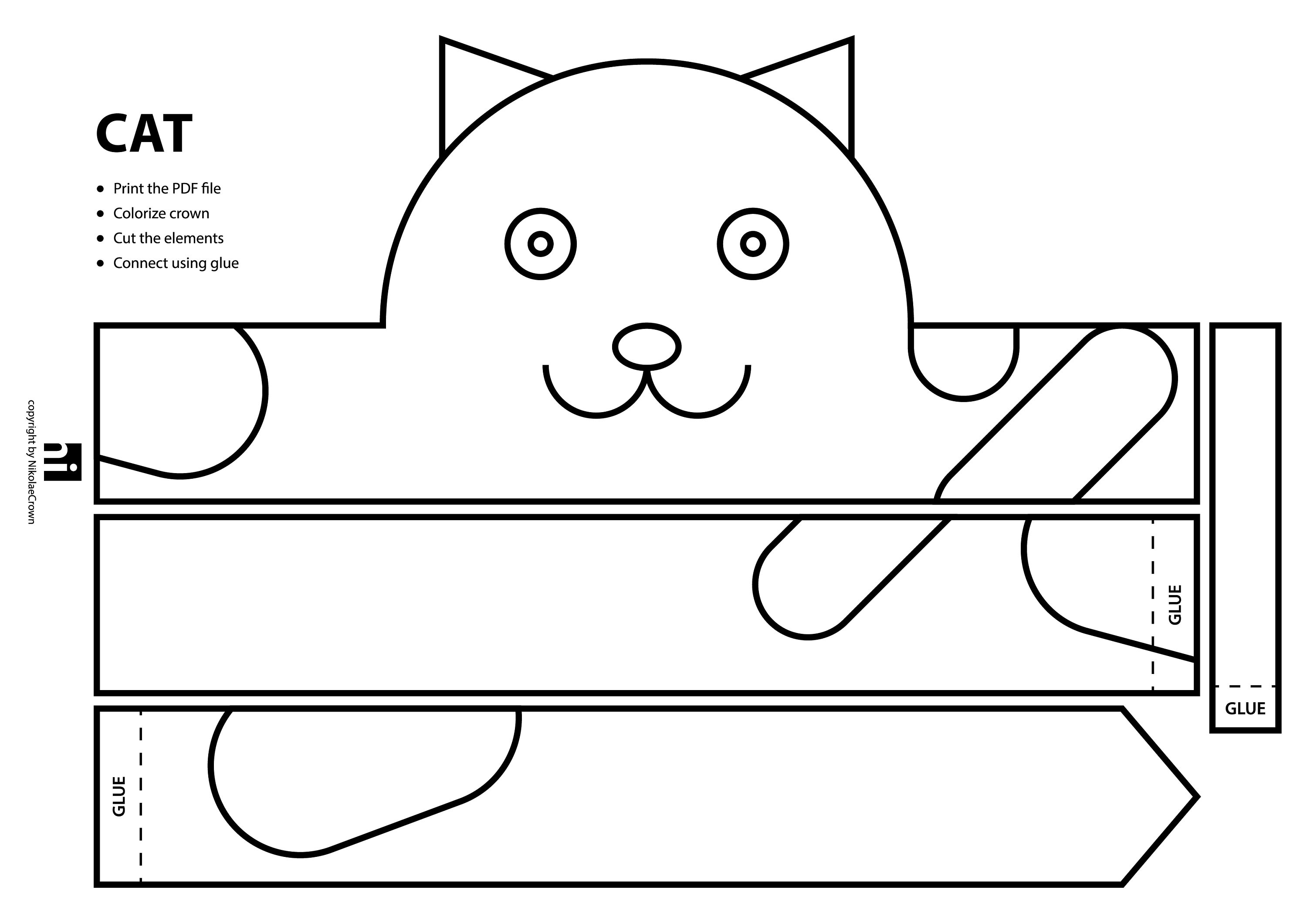 Corona de papel de animales de granja - imprimible, corona para ...