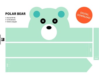 Bear Paper Crown Printable Crown Template Animal Headband | Etsy