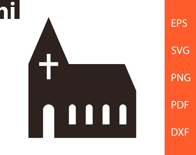 Church SVG, Church Clipart, Vector Church Cut File for Cricut, Instant ...