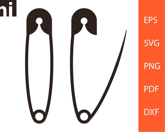 Safety Pin Safety Pin Svg Safety Pin Vector Safety Pin Clipart SVG PNG DXF Clipart Vector Silhouette Sign Eps Pdf Etsy Canada