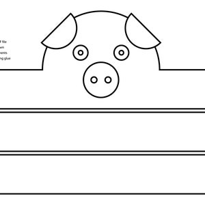 Farm Animal Paper Crown - Printable, Coloring Crown, Coloring Face Mask ...