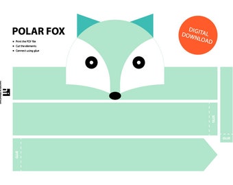 Fox Paper Crown Printable Crown Template Animal Headband | Etsy