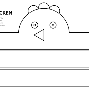 Corona de papel de animales de granja - imprimible, corona para ...