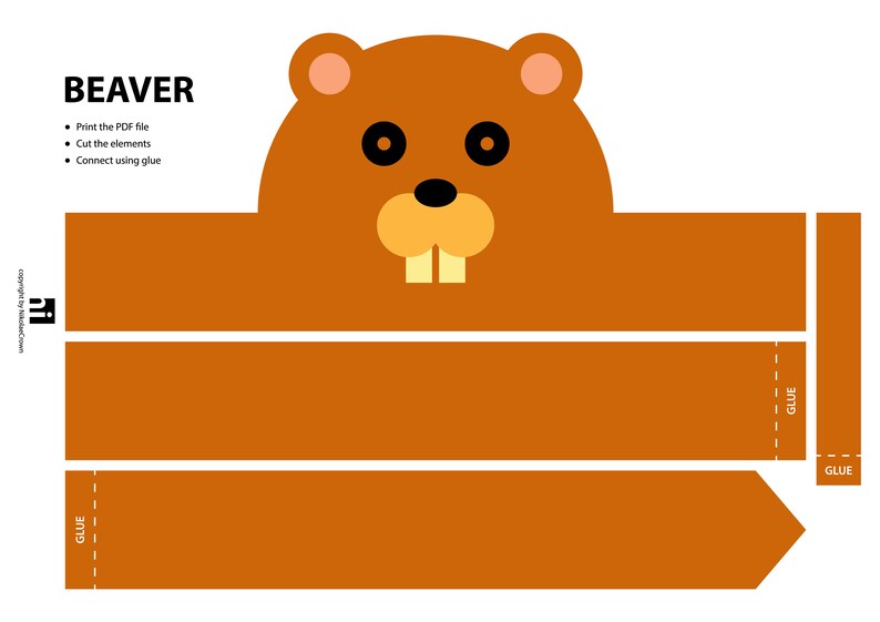 Forest Animal Crown Set - Printable, Face Mask, Crown Template, Animal ...