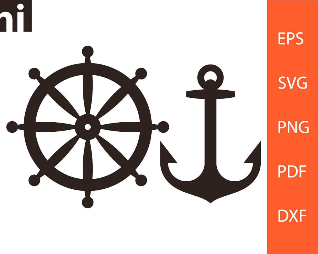Anchor Svg | Rudder Svg | Seafaring Svg | Anchor Vector | Rudder Vector ...
