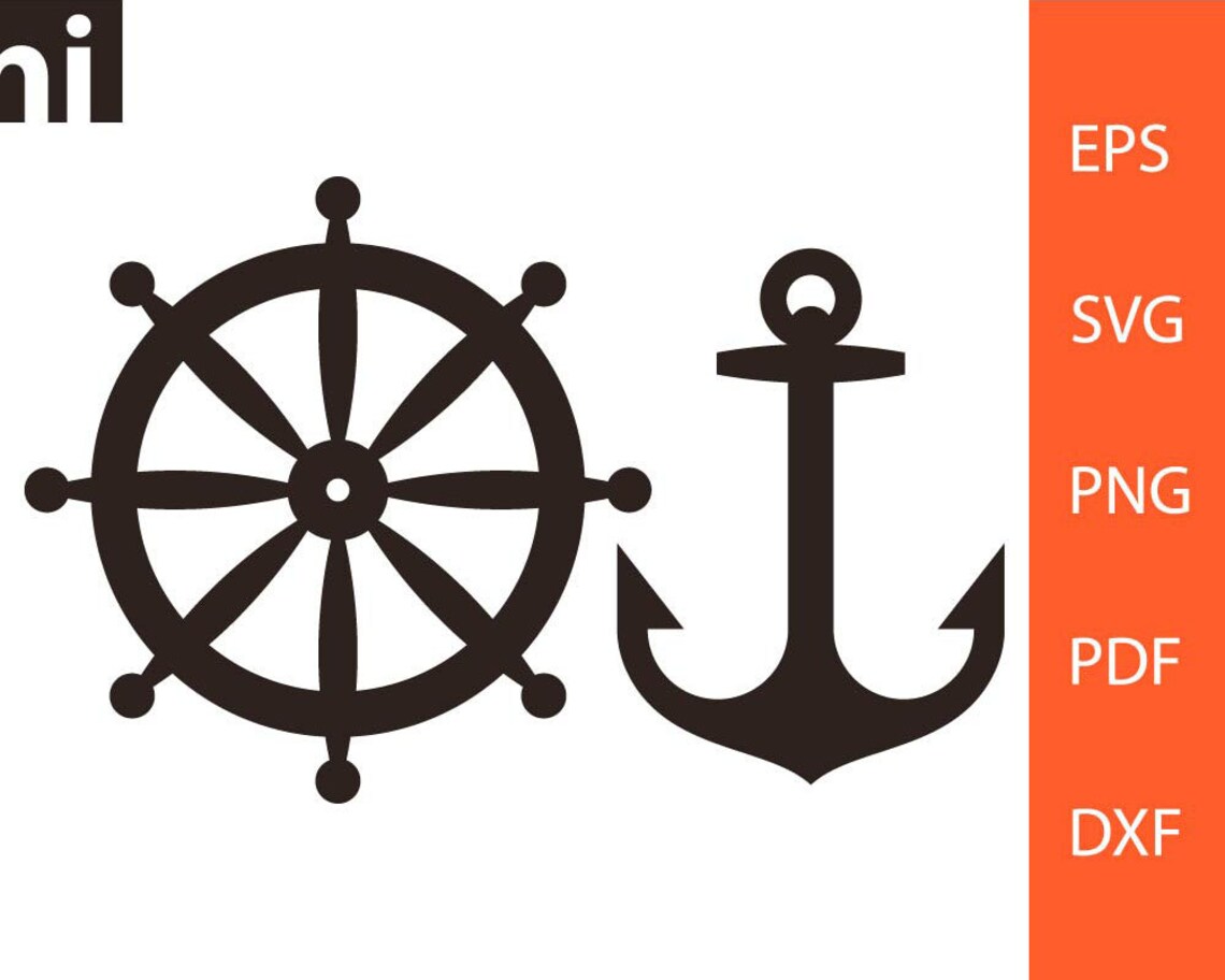 Anchor Svg | Rudder Svg | Seafaring Svg | Anchor Vector | Rudder Vector ...
