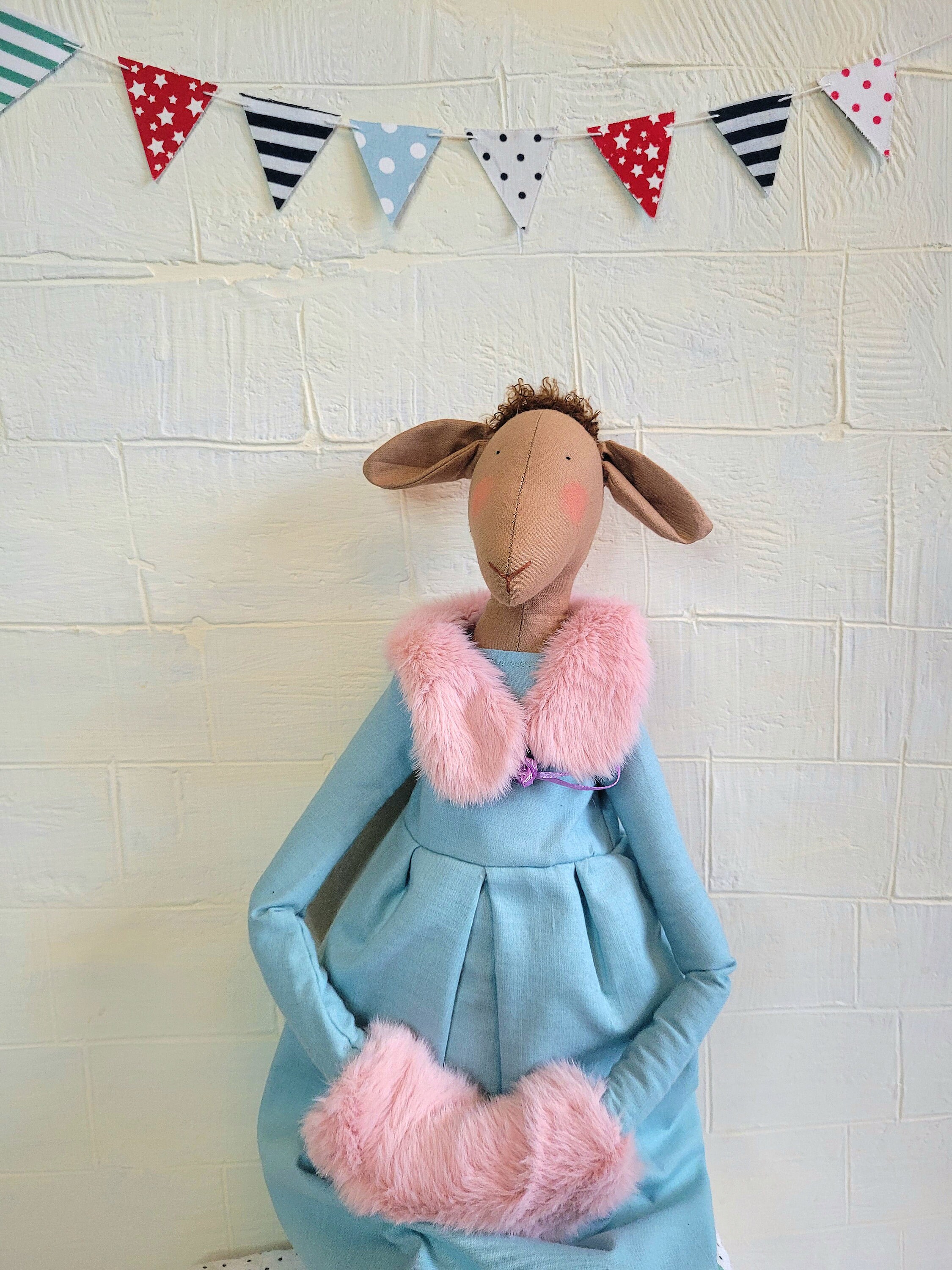 Tilda Sheep Tilda Lamb Vintage Dress Scandinavian - Etsy