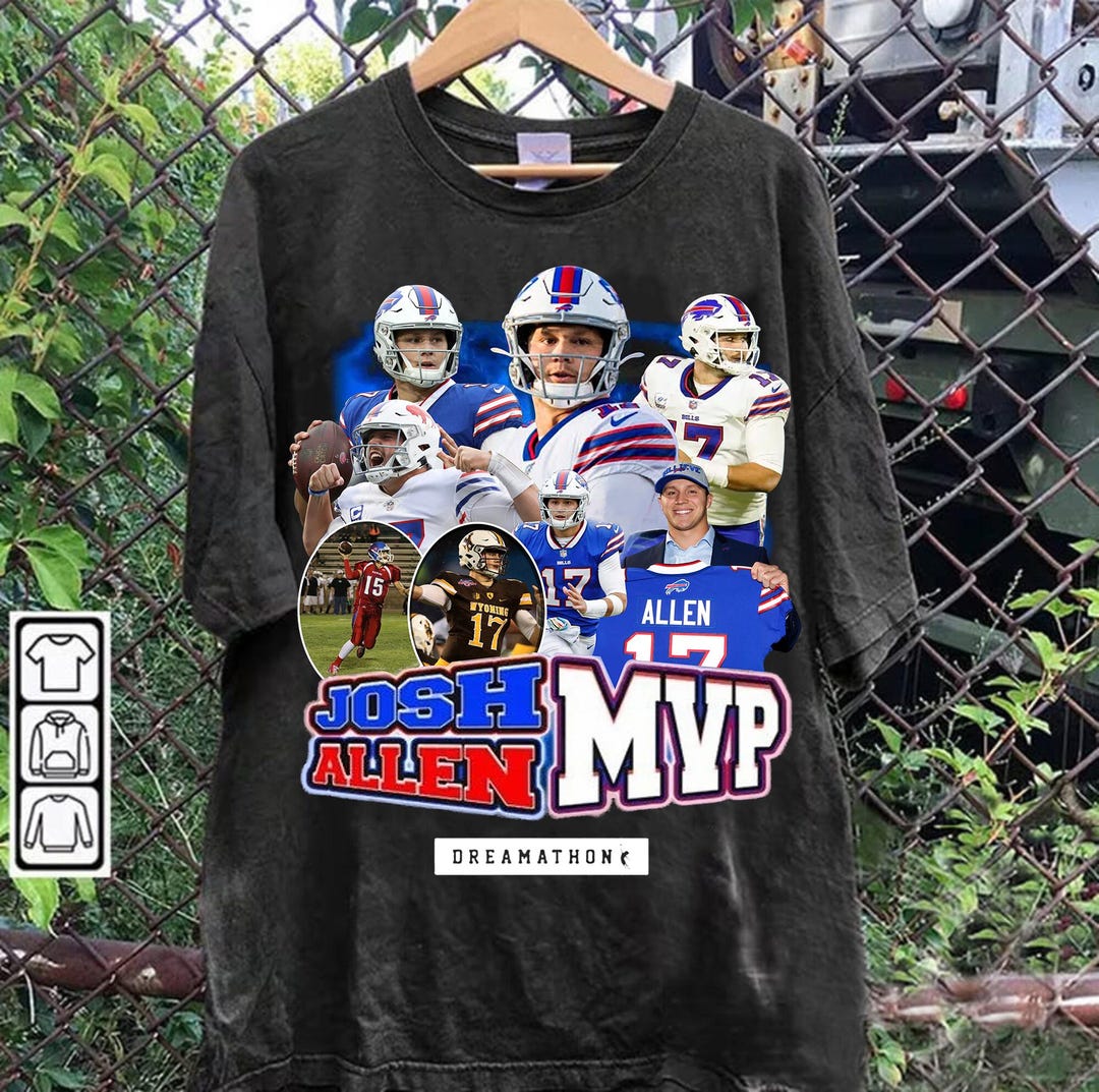Josh Allen MVP Shirt, Vintage Josh Allen MVP Shirt, Josh Allen ...