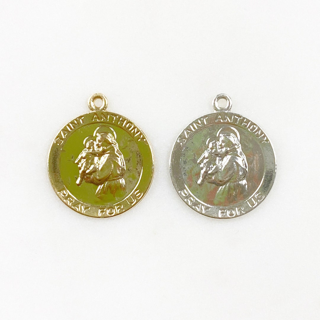 Saint Anthony Charm Choose Your Material Gold Filled or Sterling Silver ...