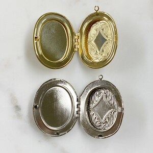 1 Piece Extra Large Oval Vintage Inspired Locket Choose Your Color Gold ...