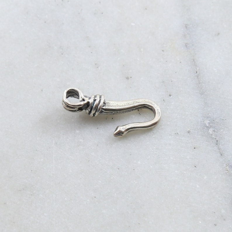 Thick Sturdy Heavy Duty Sterling Silver Hook Clasp With Coil | Etsy