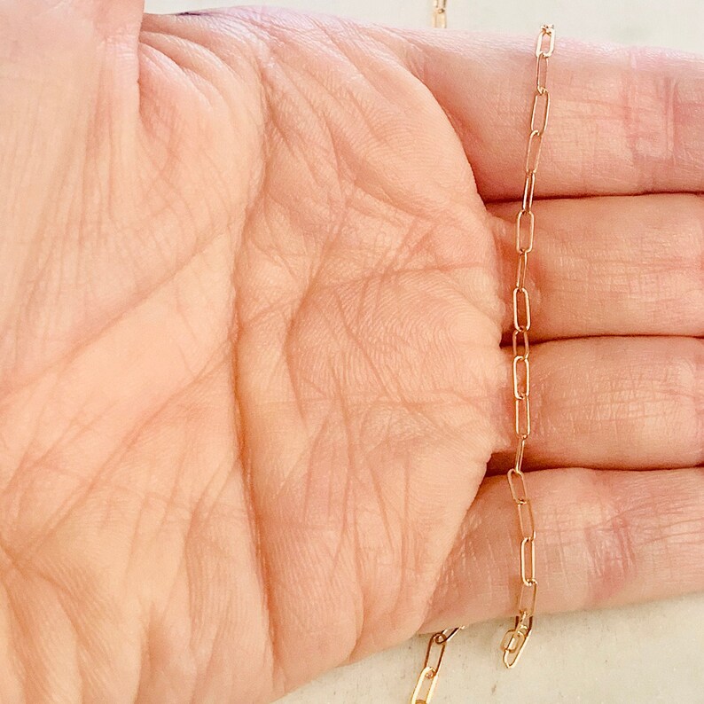 2mm X 5mm Delicate Elongated Flat Rectangle Cable Chain Box Chain Rose ...