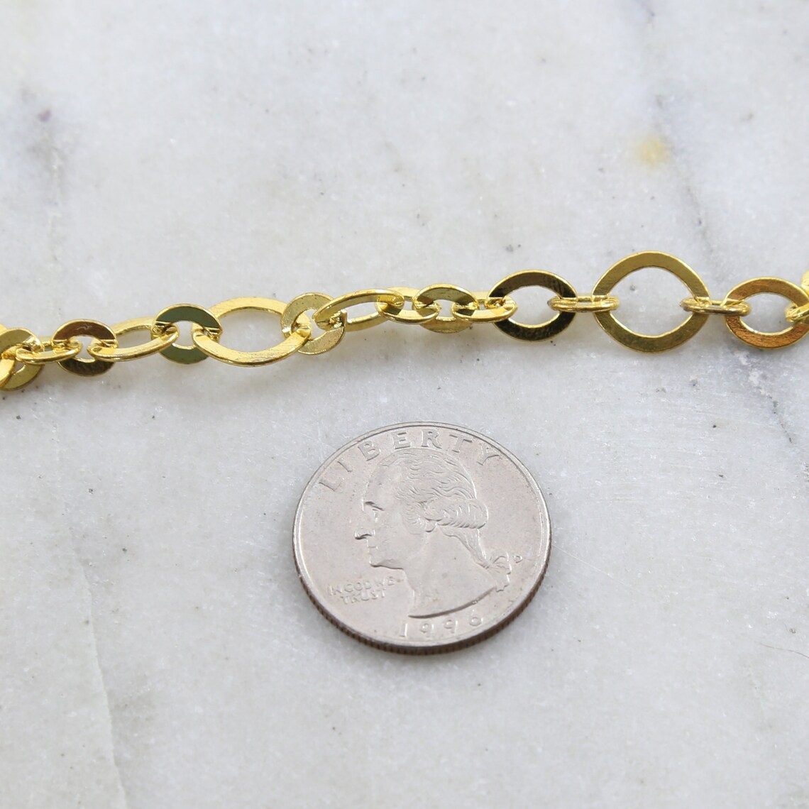 Base Metal Graduated Flat Oval Chain in 7 Finishes Nickel Lead | Etsy