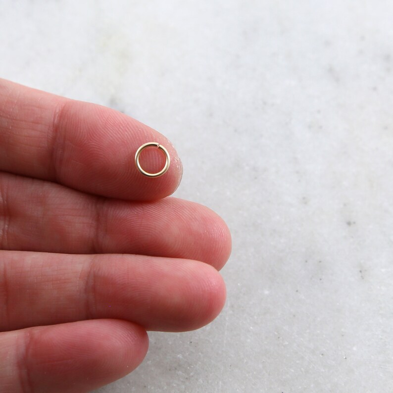25 Pieces 6mm 20 Gauge 14K Gold Filled Open Jump Rings Charm | Etsy