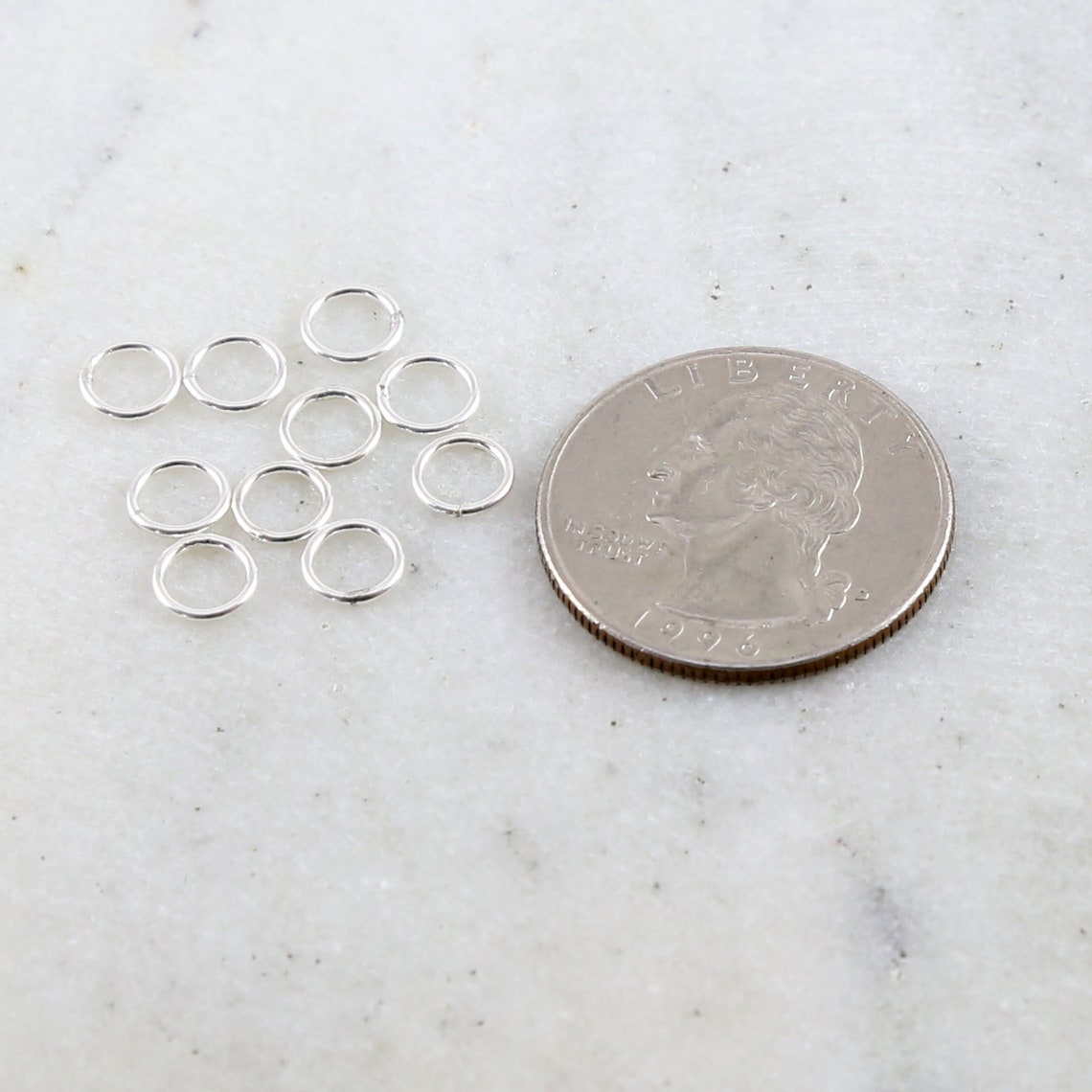 10 Pieces 6mm 20 Gauge Sterling Silver Soldered Closed Jump - Etsy