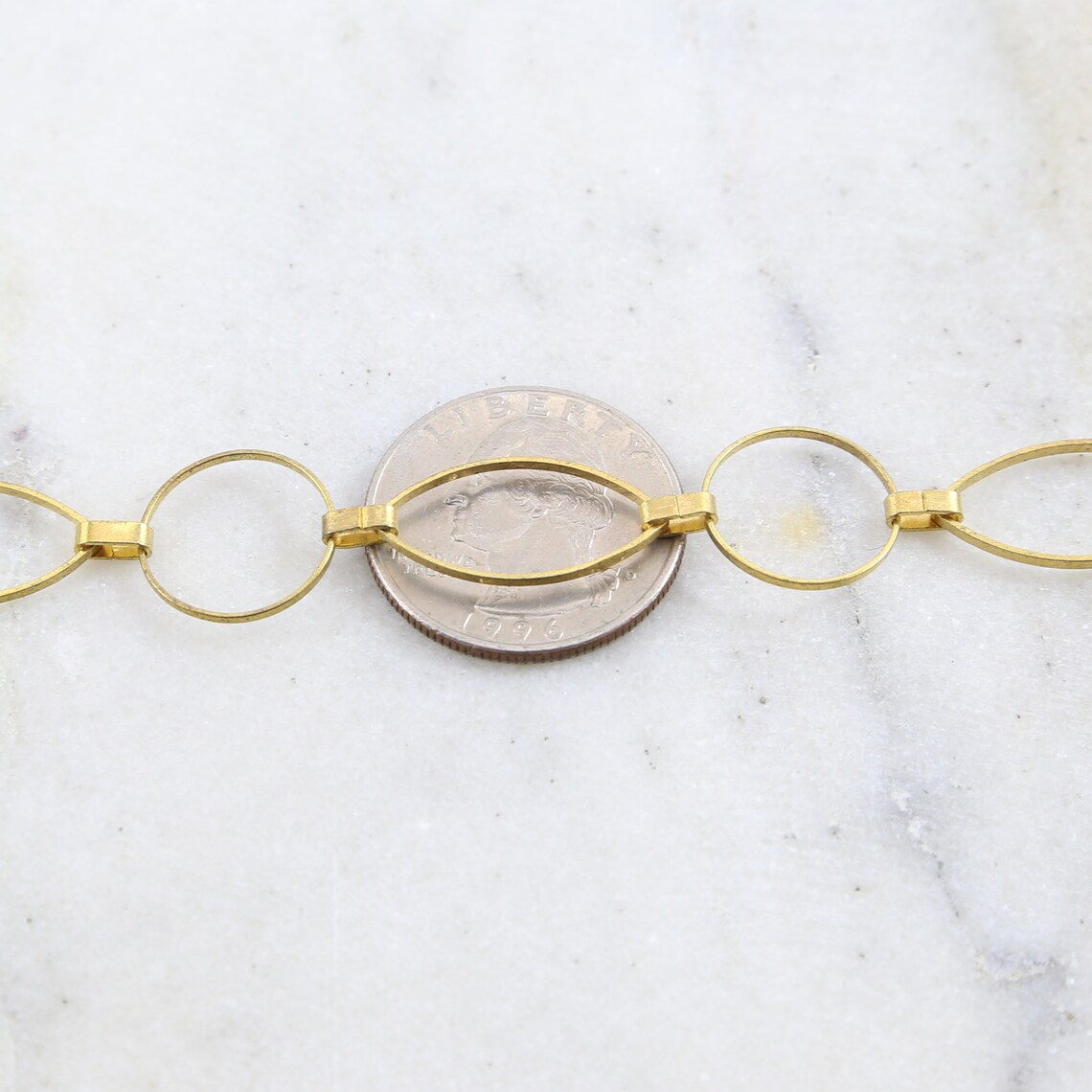 Base Metal Large Oval and Circle Chain in Antique Silver - Etsy