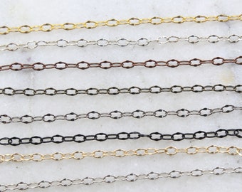 Base Metal Dainty Minimal Twisted Chain in Shiny Silver and | Etsy