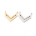 Open Chevron Necklace Connector Bar Pewter Base Metal Charm in Matte ...