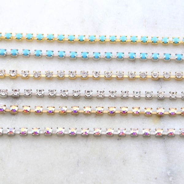 Blue Crystal Chain - Etsy